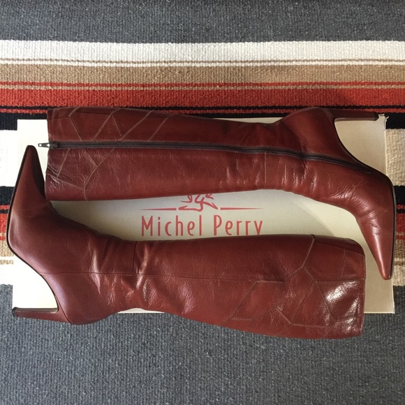 Michel Perry | Shoes | Authentic Vintage Michel Perry Leather Boots ...